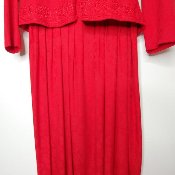 karin stevens | Dresses | Karin Stevens Red Mock 2piece Dress | Poshmark